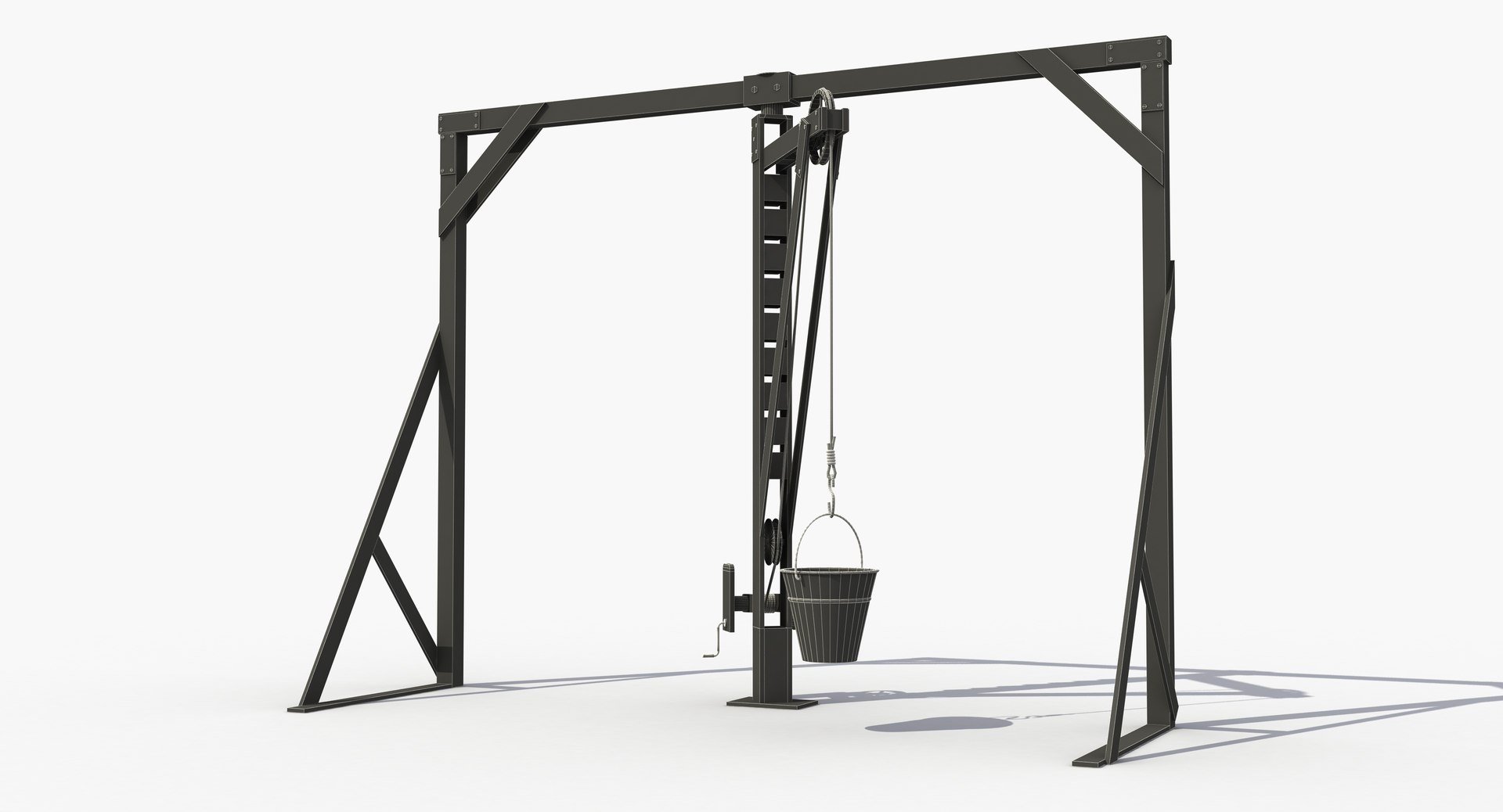 Old Wooden Crane 3D Model - TurboSquid 1226320