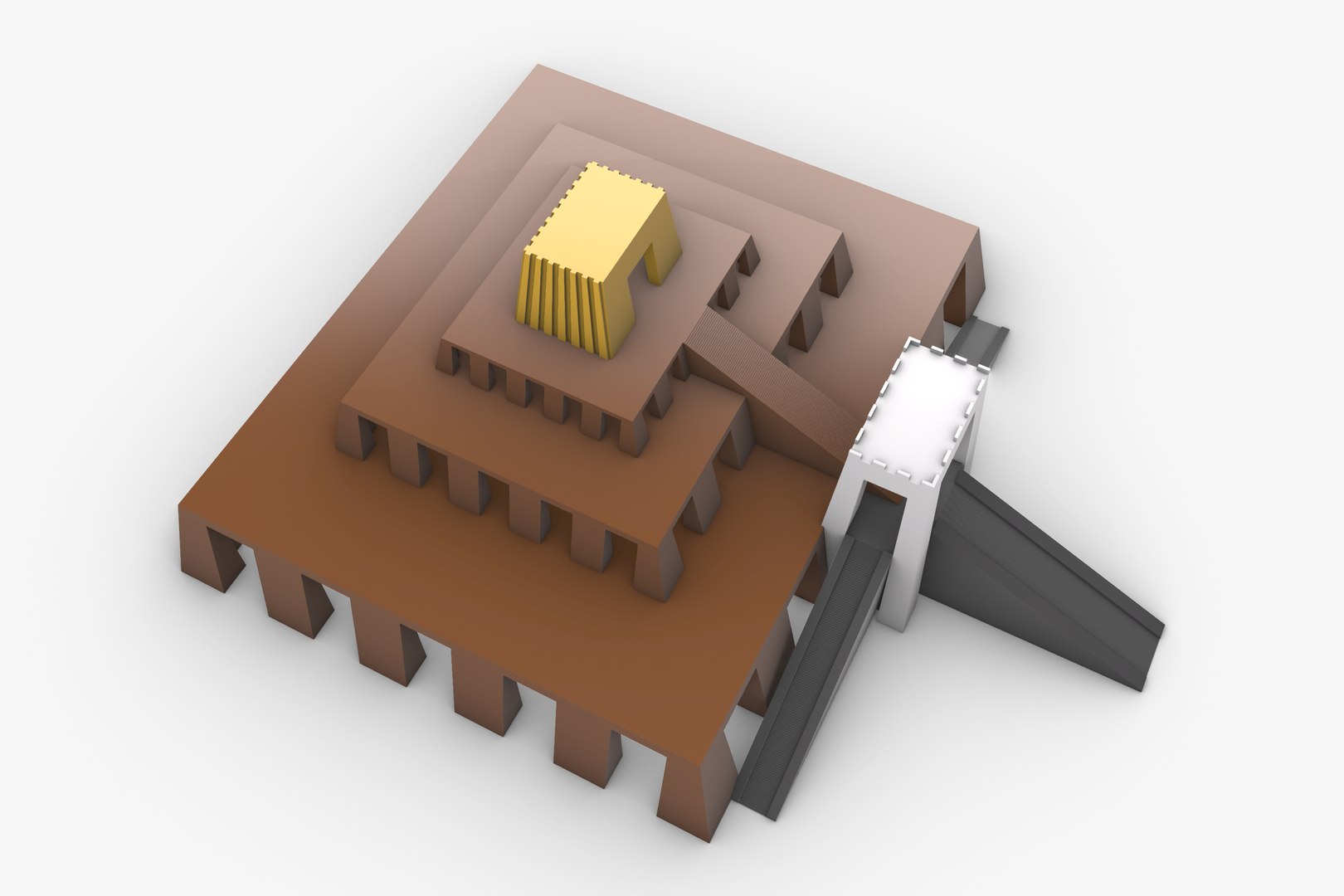 3D Ziggurat Ancient Mesopotamia Monument - TurboSquid 2040680