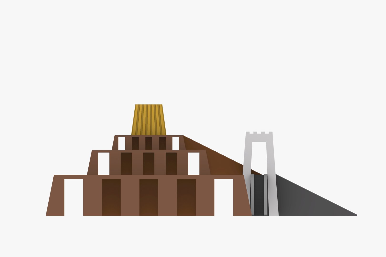 3D Ziggurat Ancient Mesopotamia Monument - TurboSquid 2040680