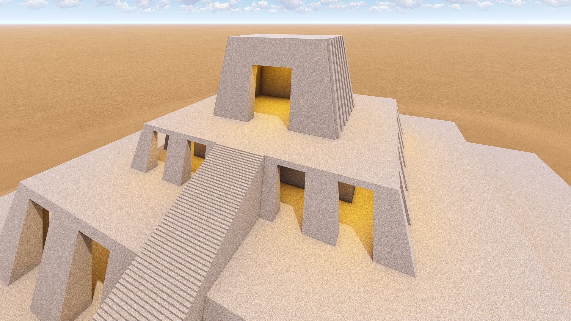 3D Ziggurat Ancient Mesopotamia Monument - TurboSquid 2040680