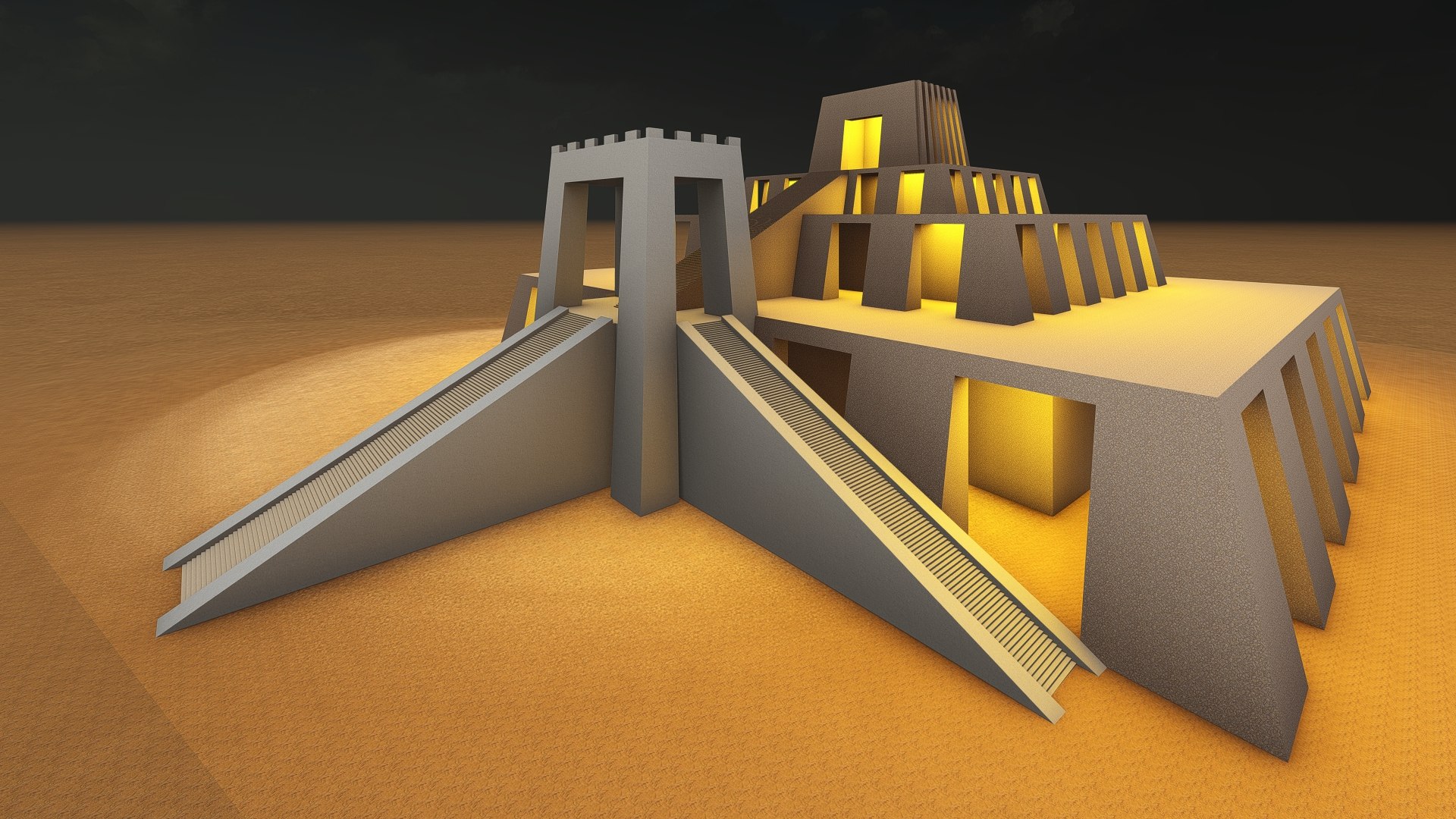 3D Ziggurat Ancient Mesopotamia Monument - TurboSquid 2040680