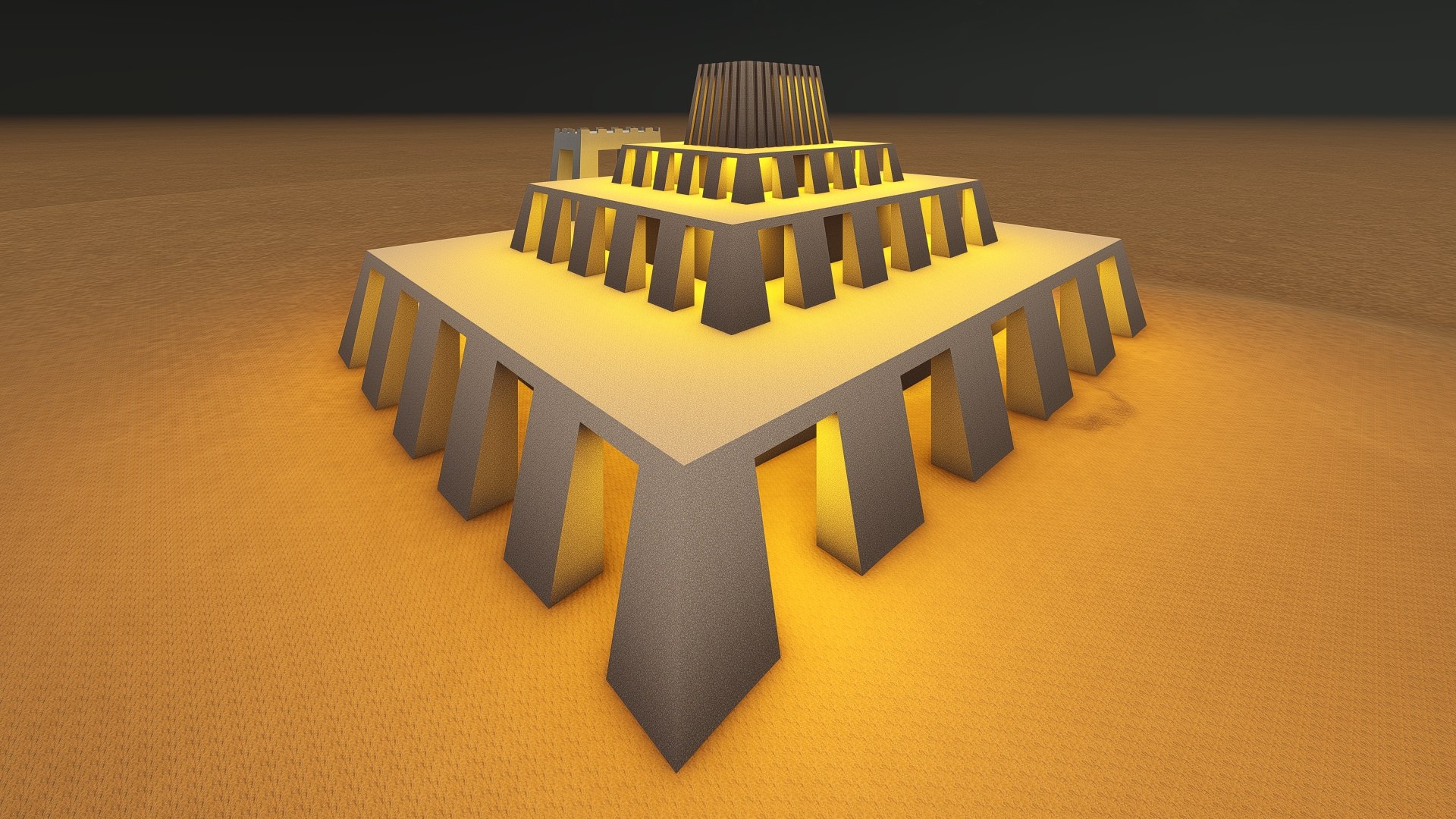 3D Ziggurat Ancient Mesopotamia Monument - TurboSquid 2040680