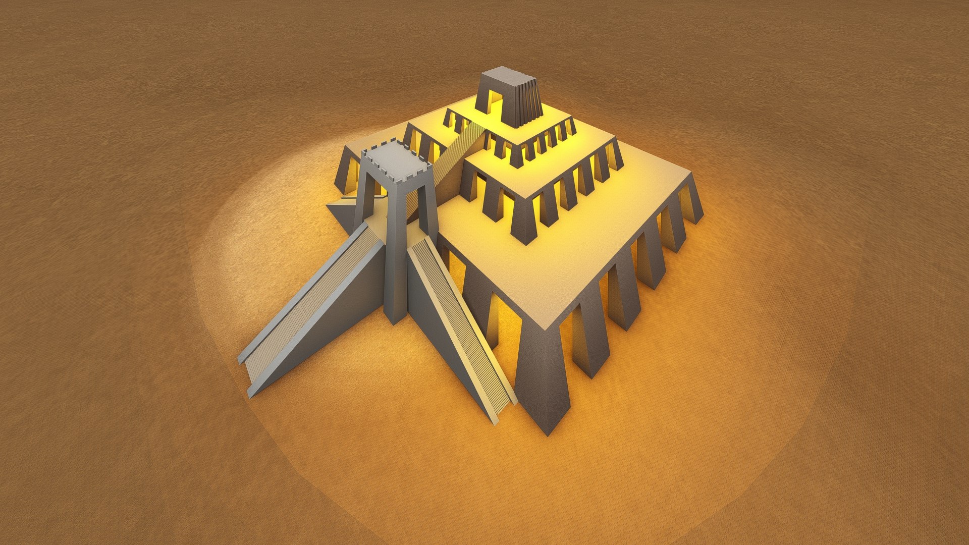 3D Ziggurat Ancient Mesopotamia Monument - TurboSquid 2040680