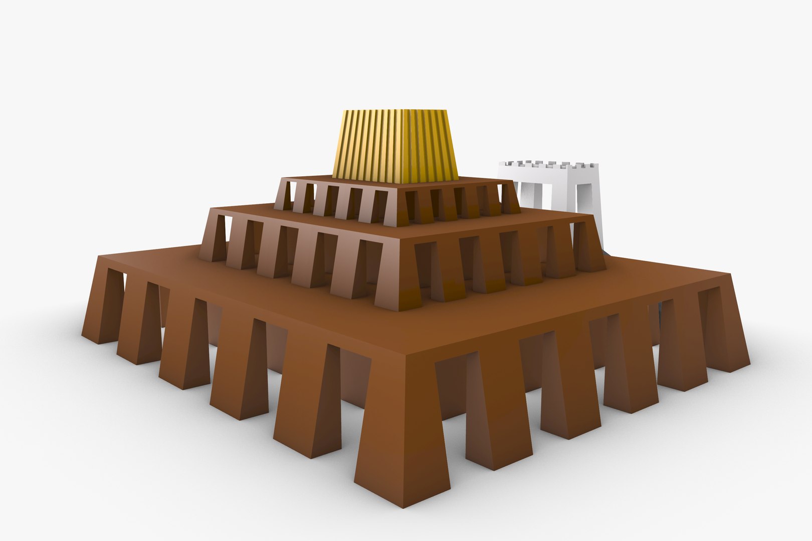 3D Ziggurat Ancient Mesopotamia Monument - TurboSquid 2040680