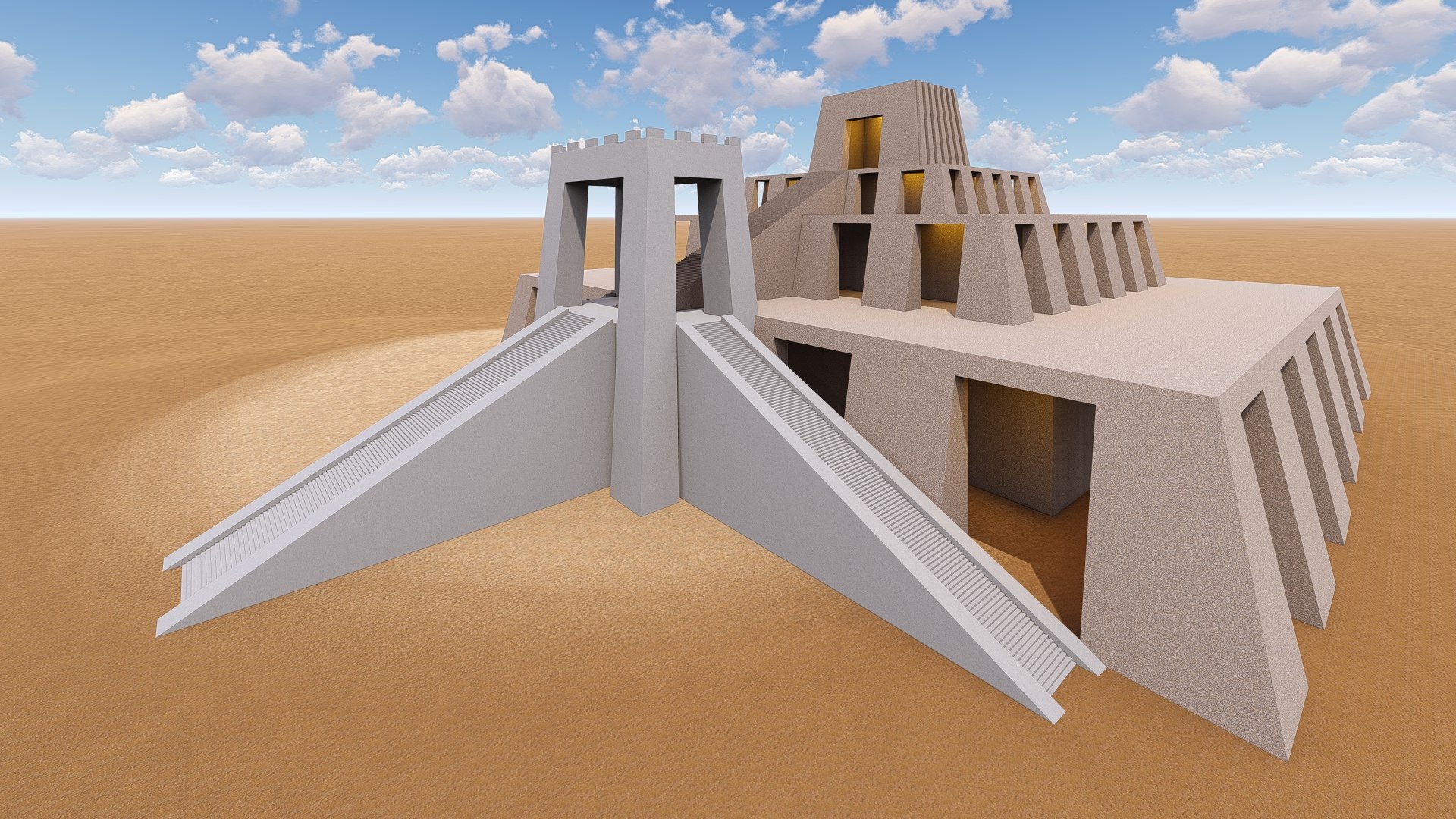 3D Ziggurat Ancient Mesopotamia Monument - TurboSquid 2040680