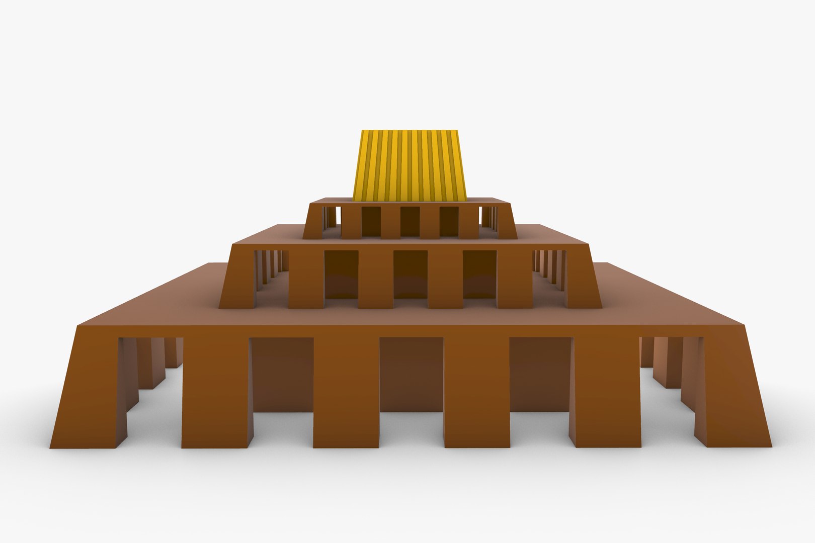 3D Ziggurat Ancient Mesopotamia Monument - TurboSquid 2040680