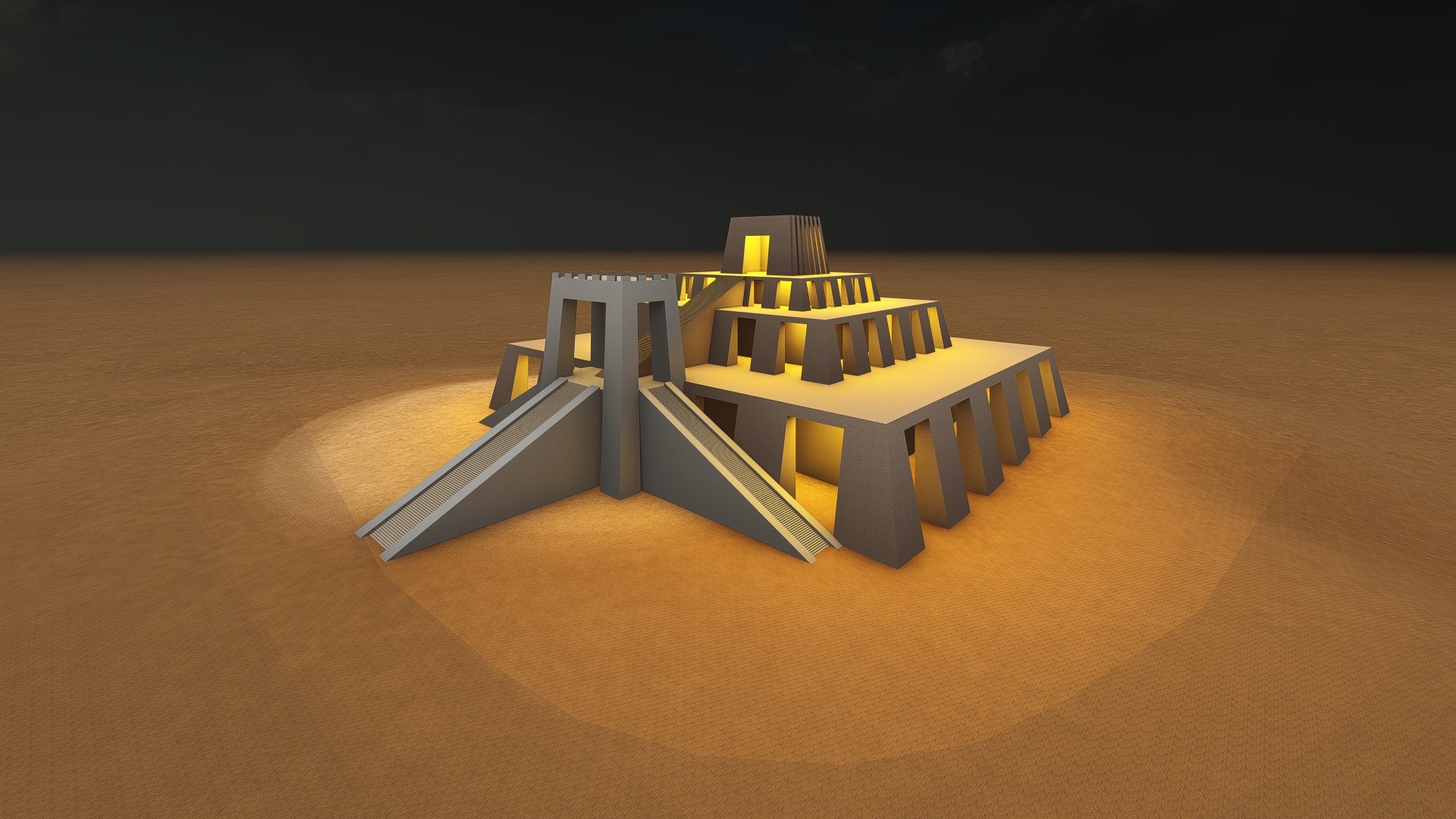 3D Ziggurat Ancient Mesopotamia Monument - TurboSquid 2040680