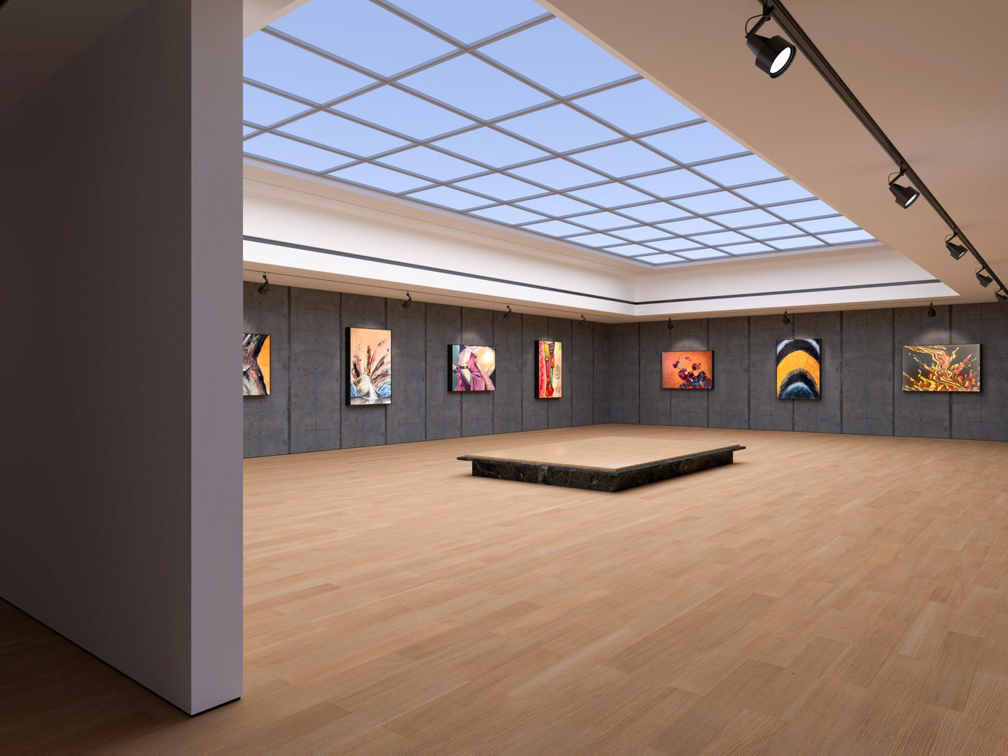 3D Art Gallery Exhibition 2 - TurboSquid 2065174