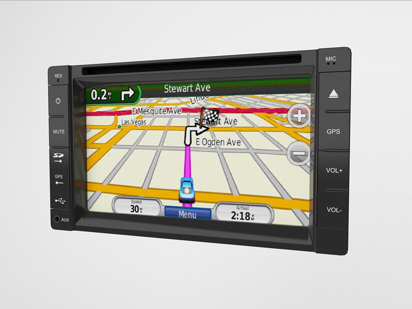3d Model Sat Nav Cars