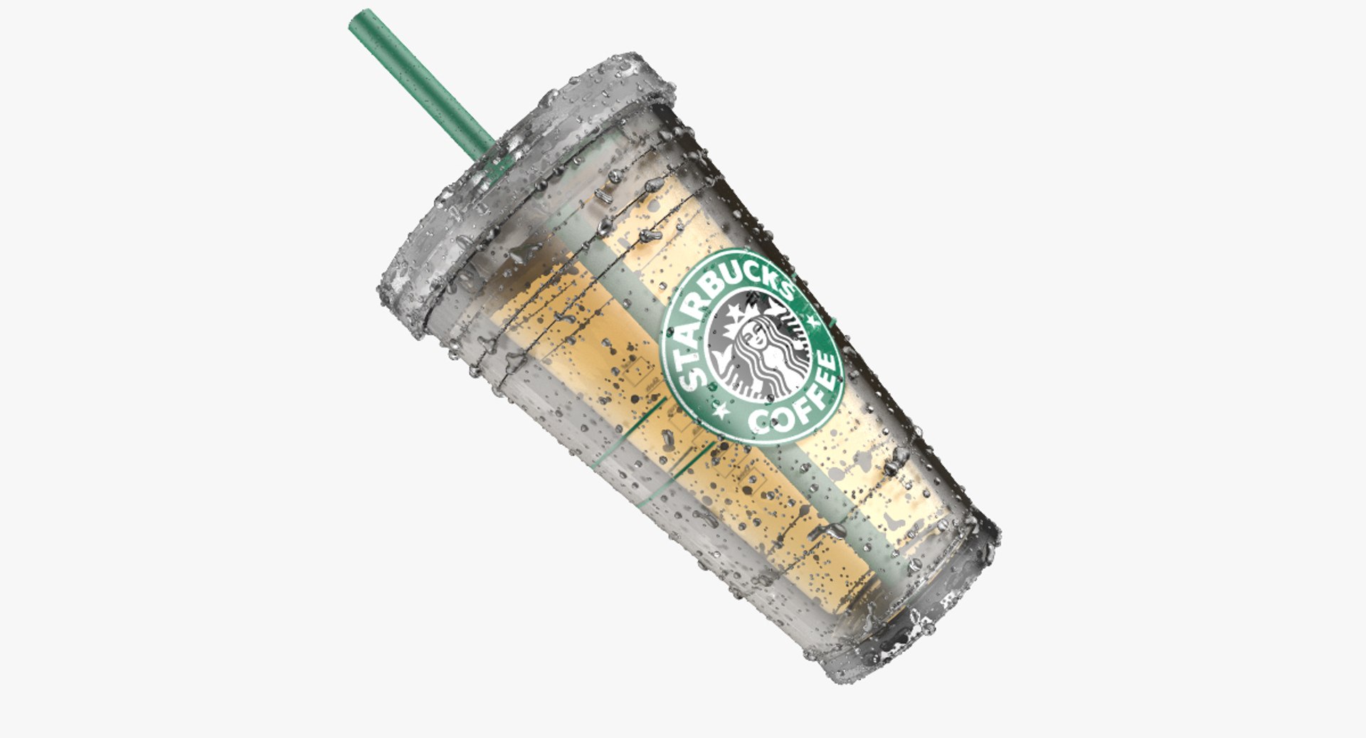 3d Beverages Cup Straw