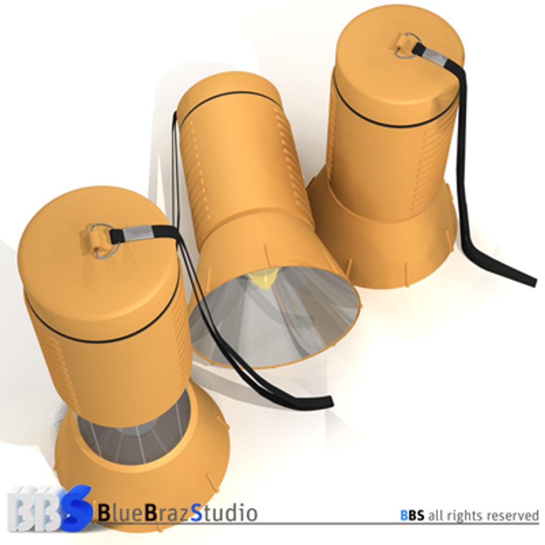 3d Model Flashlight Rendered