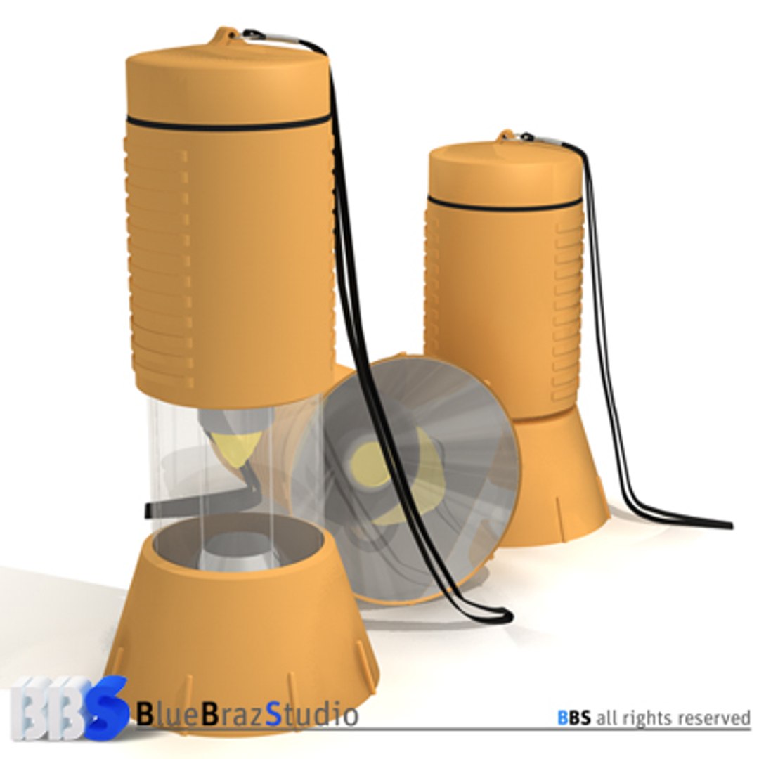 3d Model Flashlight Rendered
