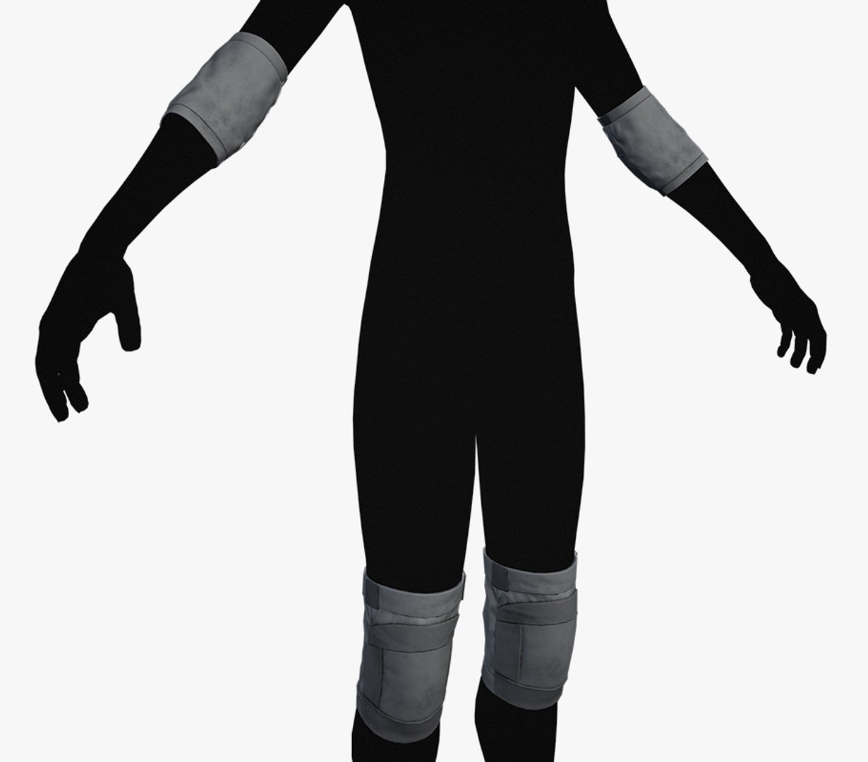 Gray Knee And Elbow Pads 3D Model - TurboSquid 2254423