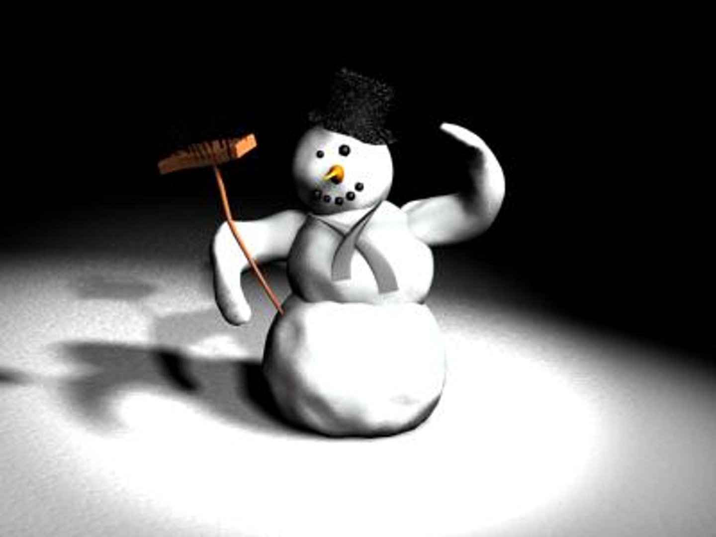 Snowman Snow 3d Model