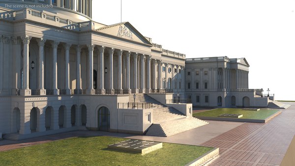 modelo 3d Edificio del Capitolio de los Estados Unidos - TurboSquid 1874744