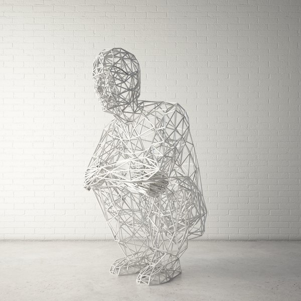 3d model custom public sculpture human
