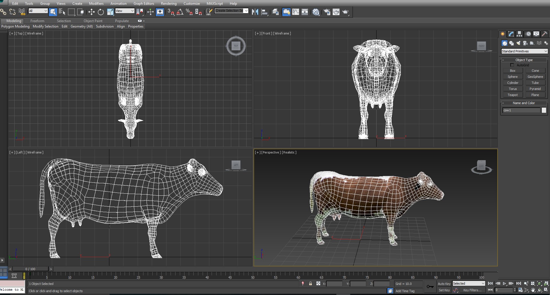 Cow cattle 3D model - TurboSquid 1199254