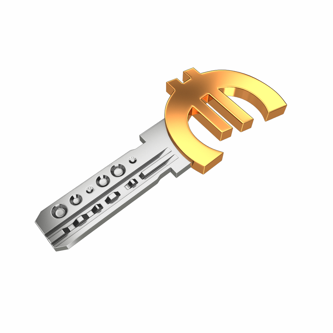 Realistic Key Euro 3D Model - TurboSquid 1214691