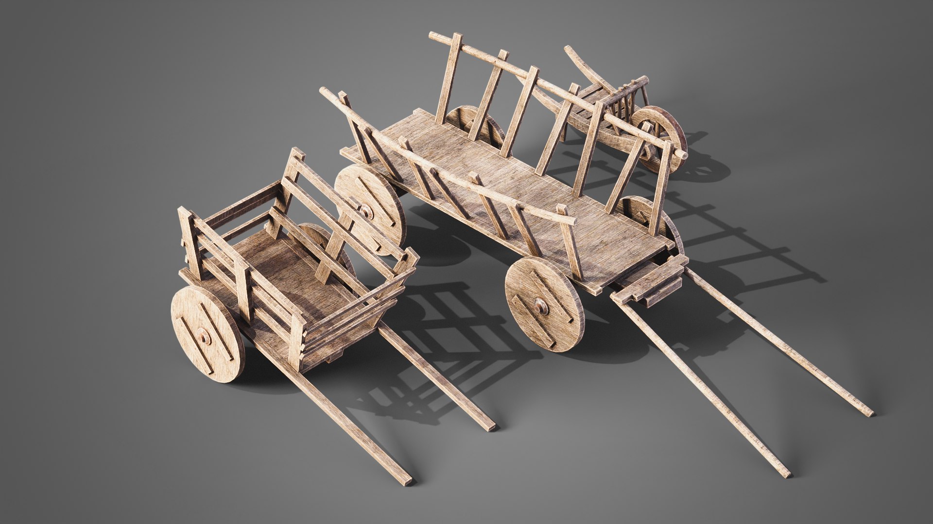 3D Medieval Carts - TurboSquid 2021325