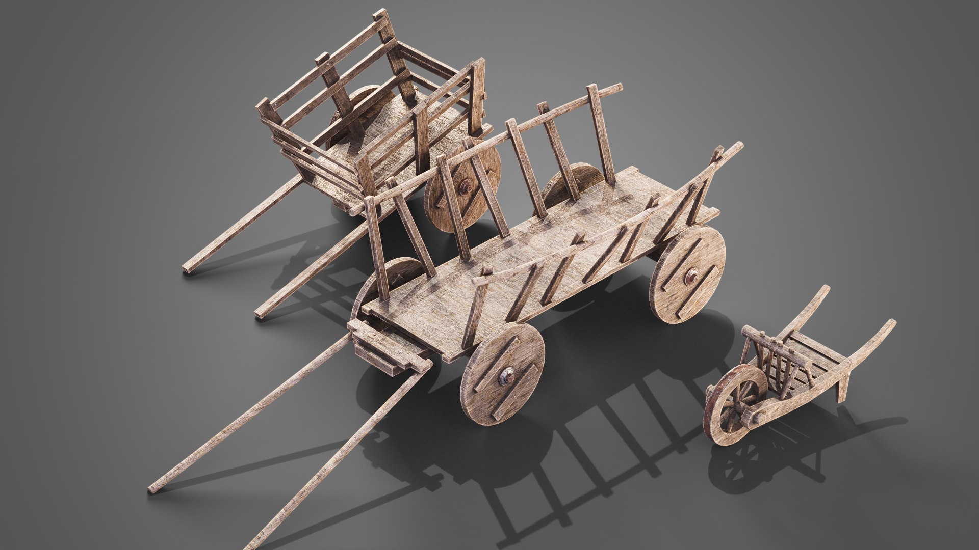 3D Medieval Carts - TurboSquid 2021325