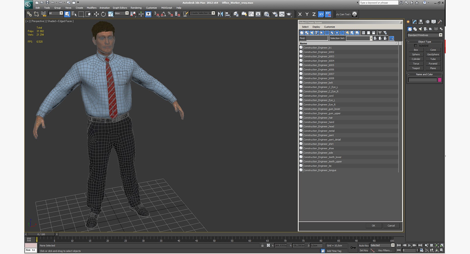 Office Worker 3d Model