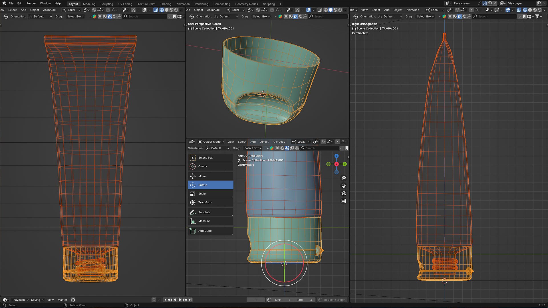 3D Cream Cosmetic Bottle Model - TurboSquid 2243167