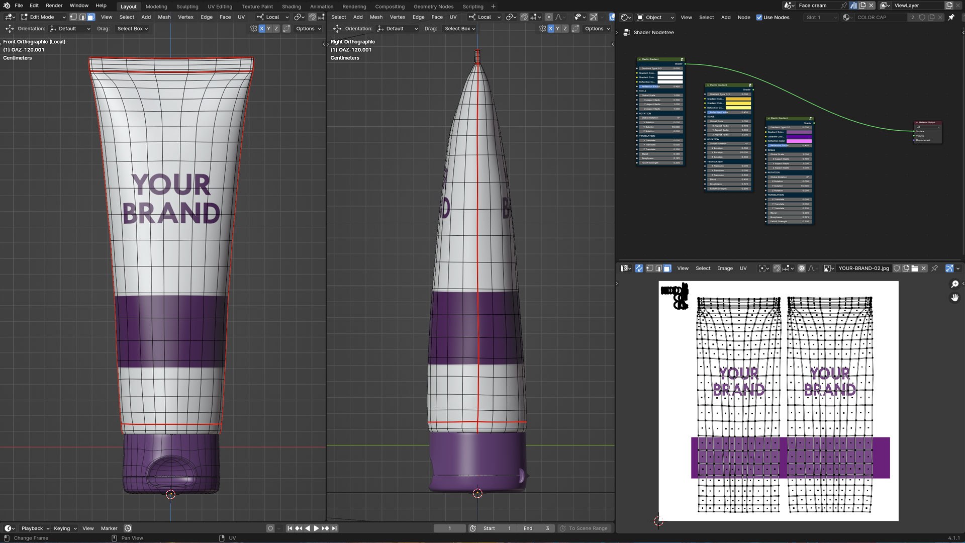 3D Cream Cosmetic Bottle Model - TurboSquid 2243167