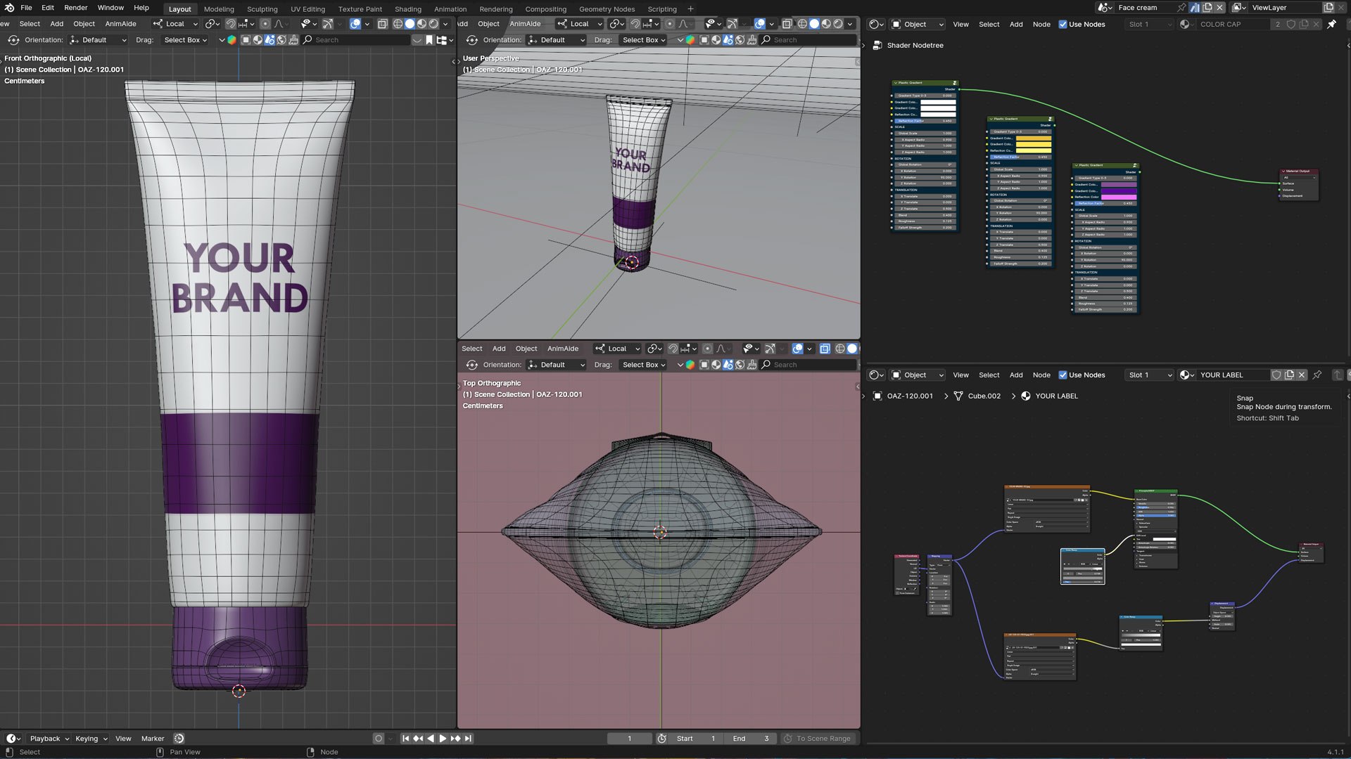 3D Cream Cosmetic Bottle Model - TurboSquid 2243167
