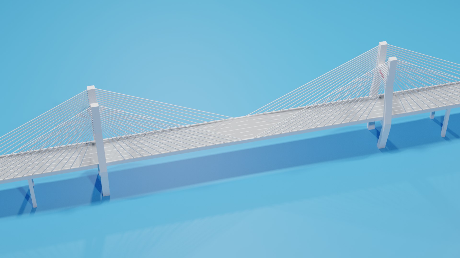 3D Cartoon Shanghai Nanpu Bridge Model - TurboSquid 1781088