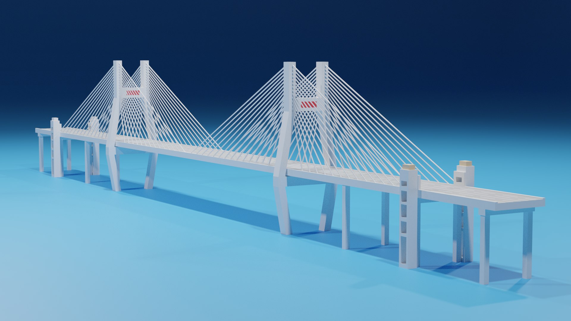 3D Cartoon Shanghai Nanpu Bridge Model - TurboSquid 1781088