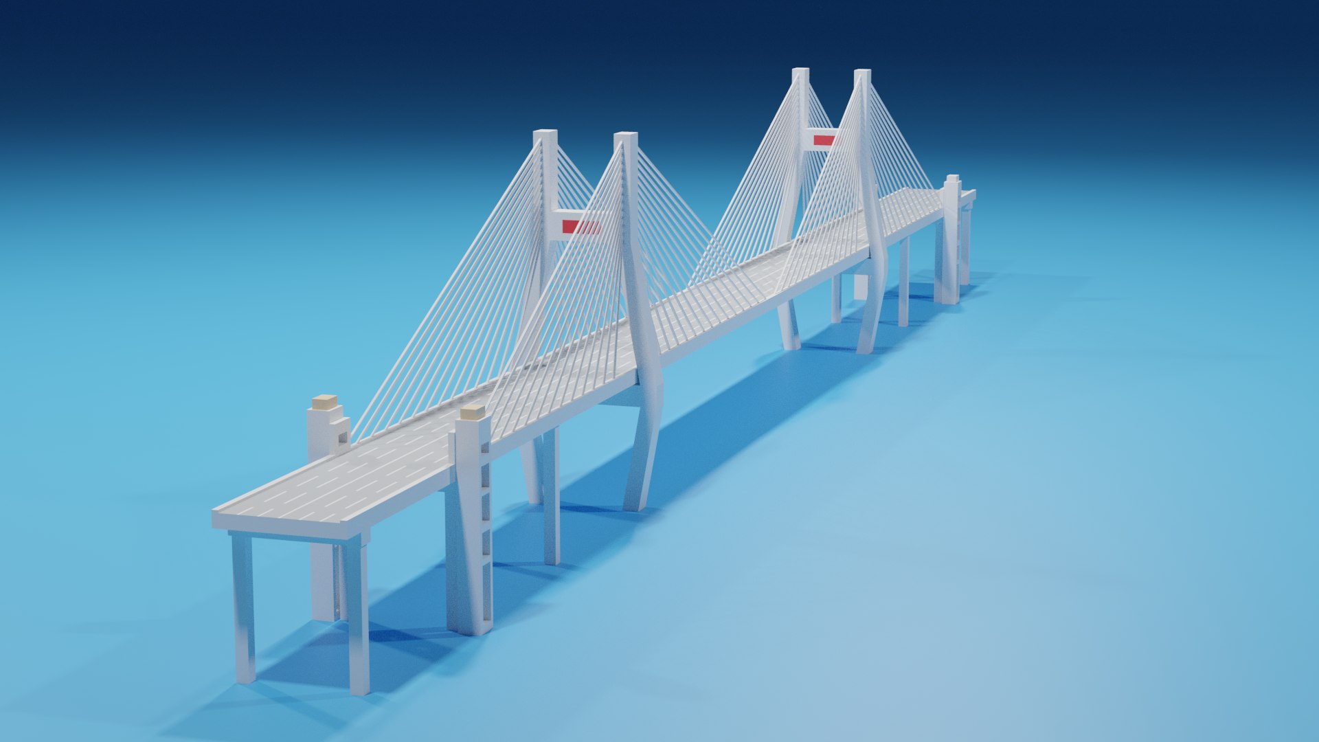 3D Cartoon Shanghai Nanpu Bridge Model - TurboSquid 1781088