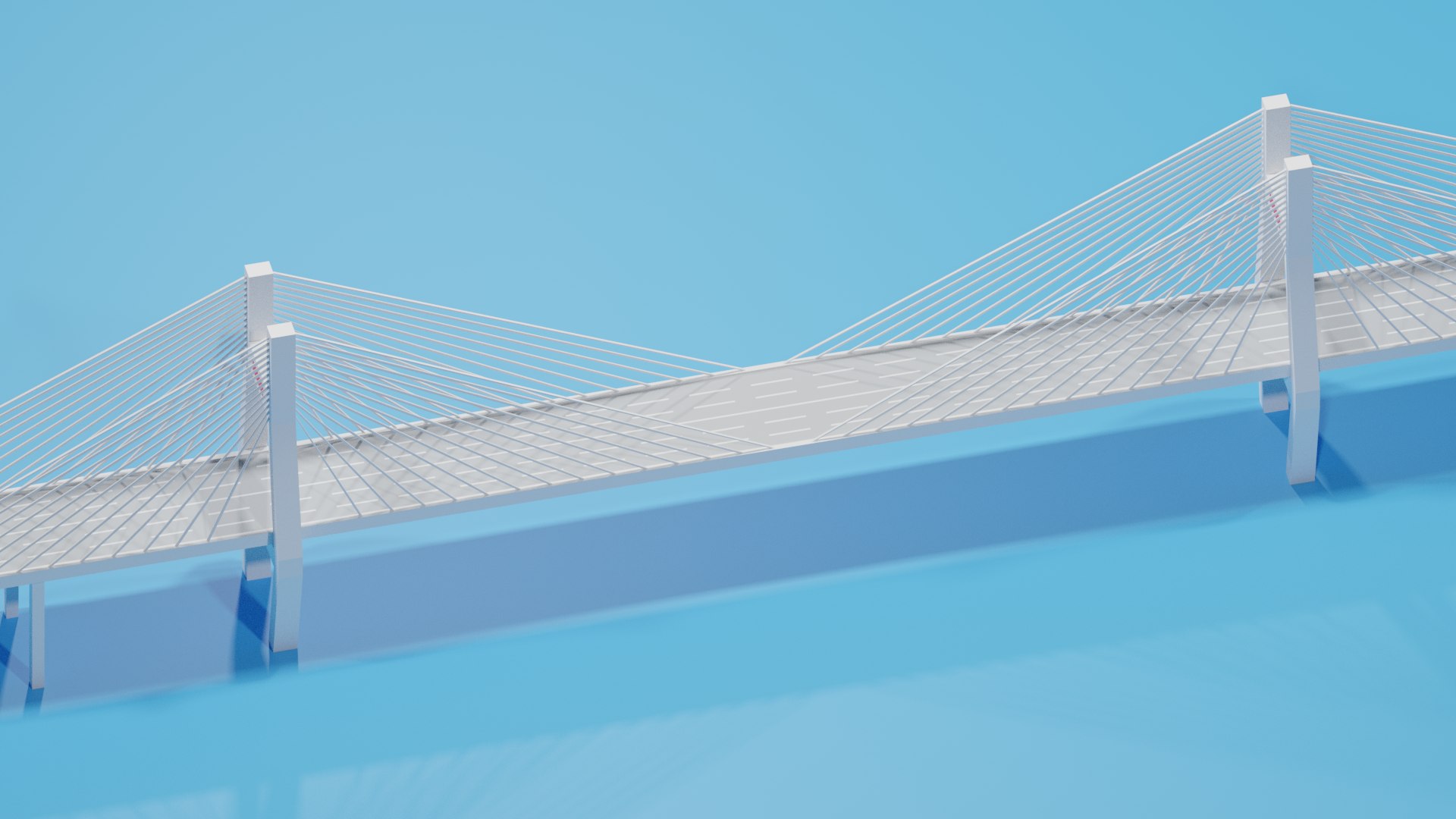 3D Cartoon Shanghai Nanpu Bridge Model - TurboSquid 1781088
