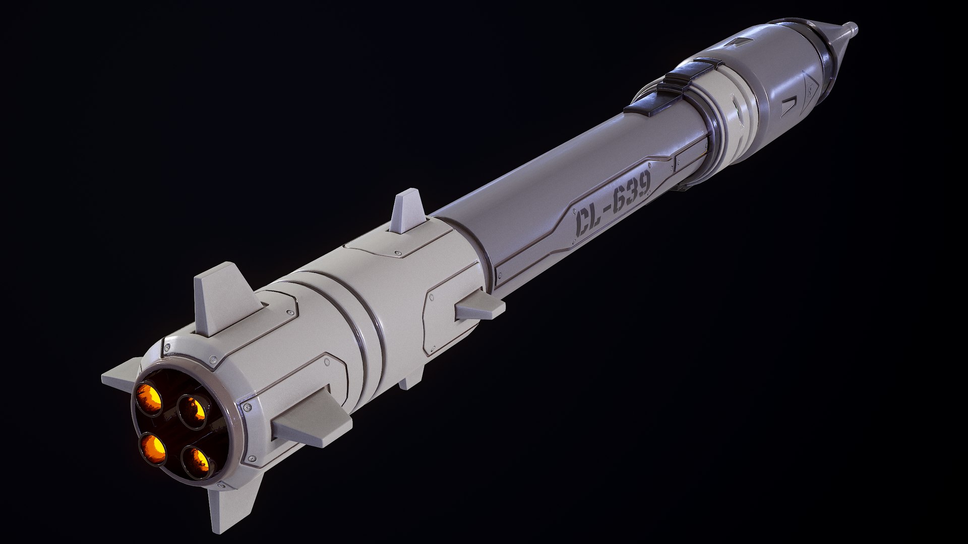 Sci-Fi Missile 07 3D Model - TurboSquid 1816157