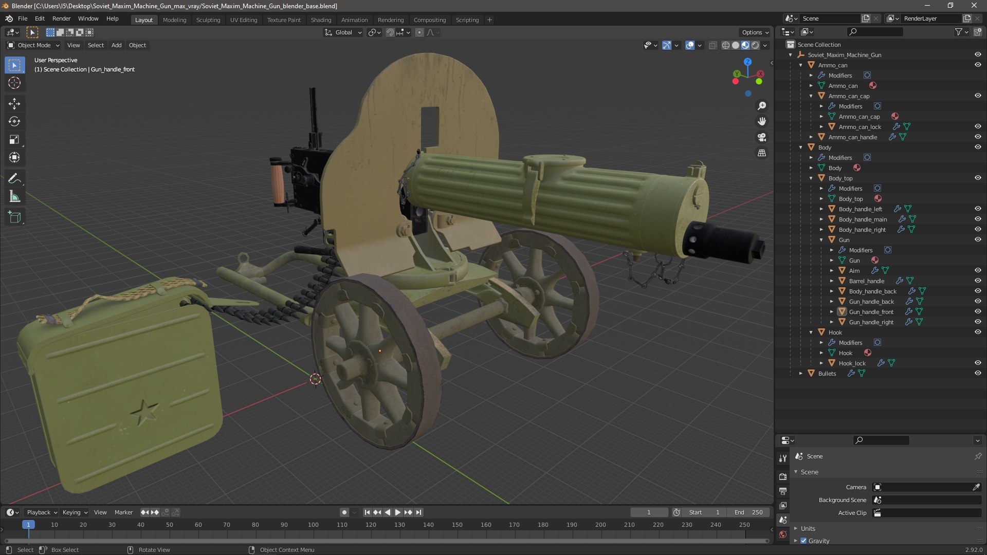 3D Soviet Maxim Machine Gun Model - TurboSquid 2202015