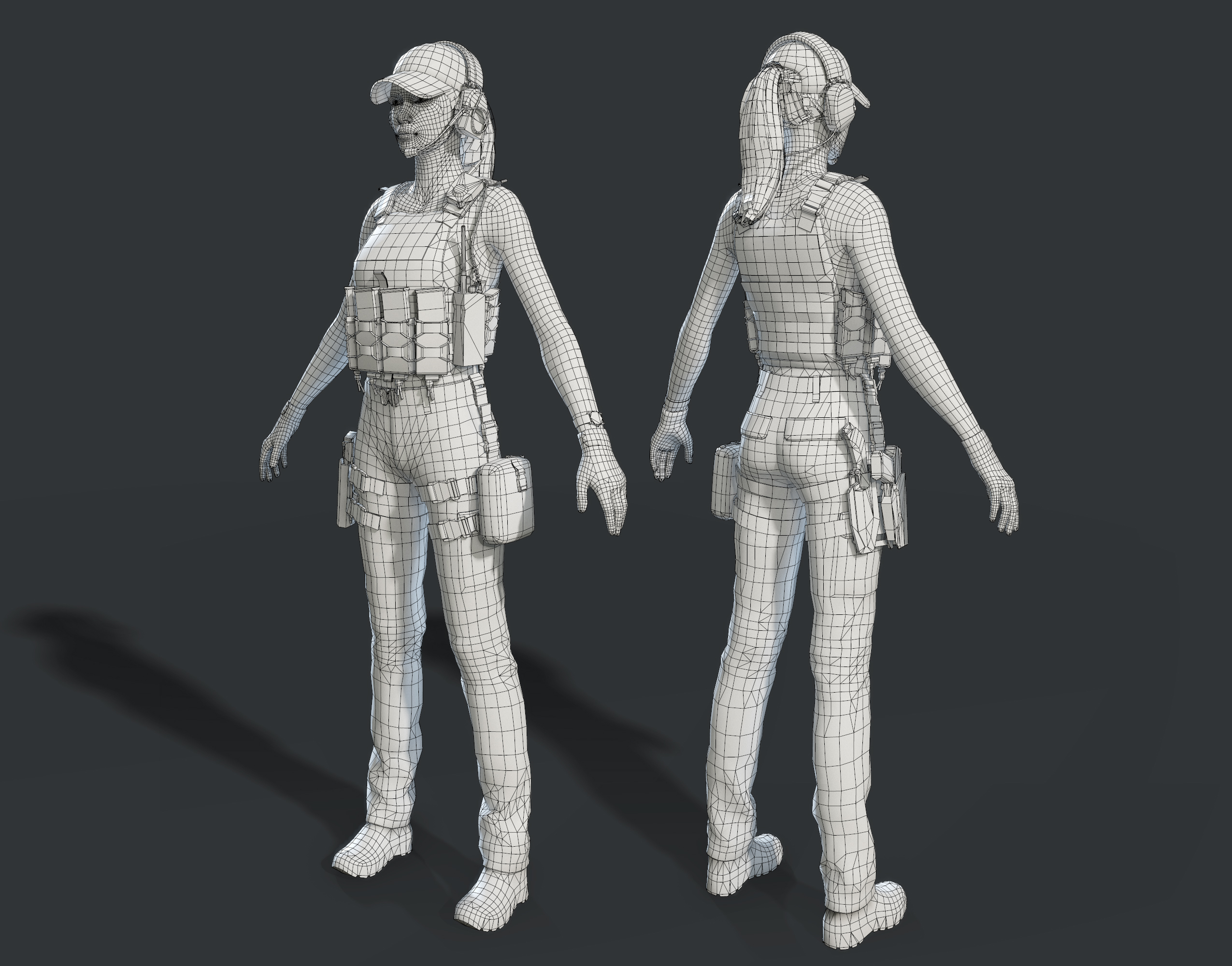 3D army girl - TurboSquid 1640125