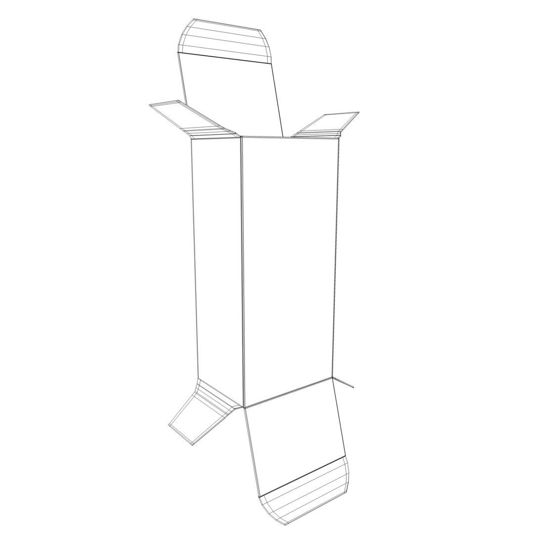 medical cardboard box flask 3d model
