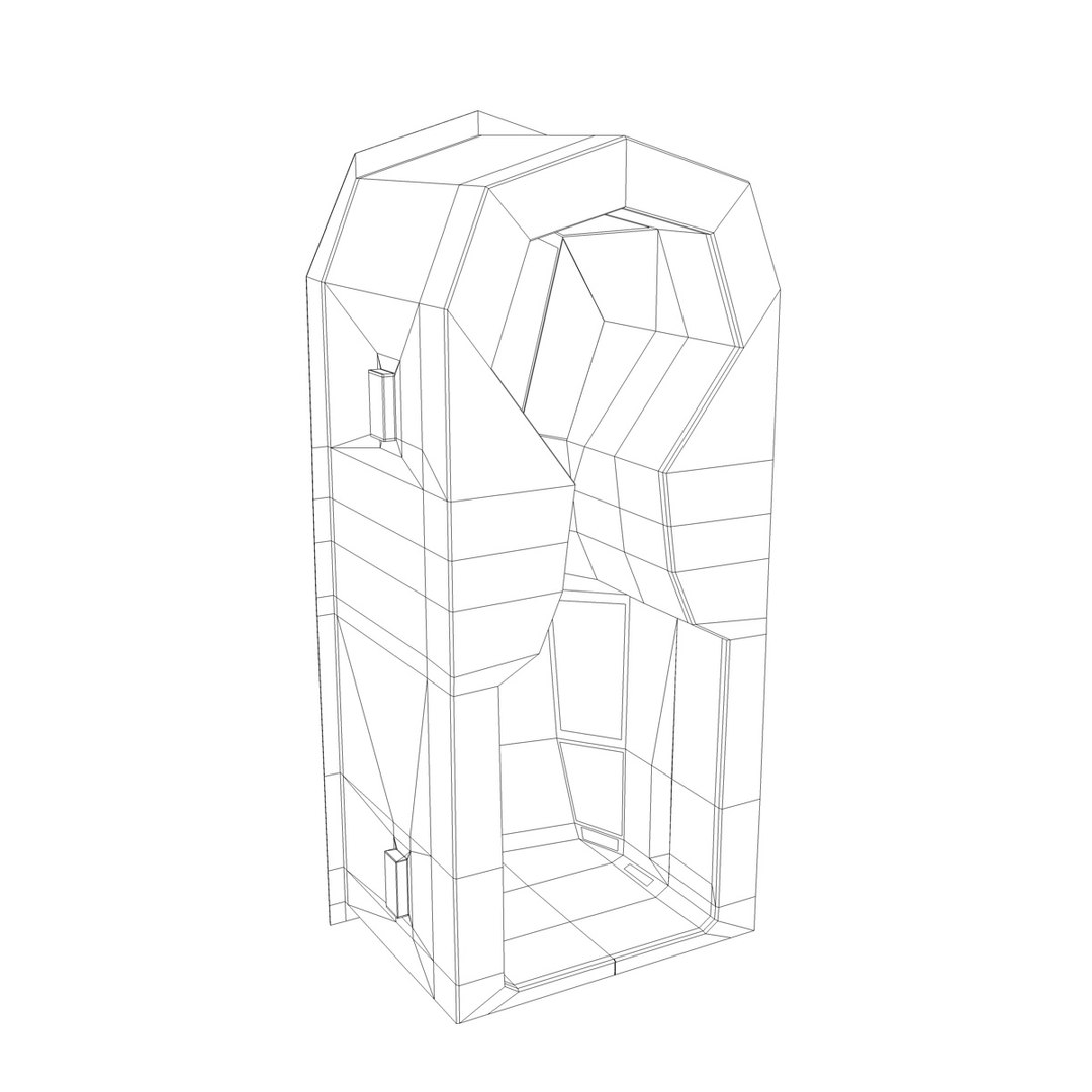 medical cardboard box flask 3d model