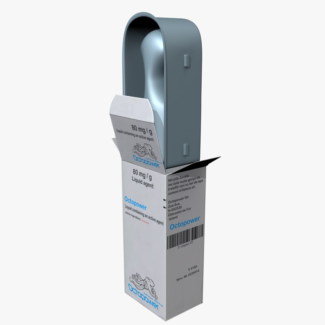 medical cardboard box flask 3d model