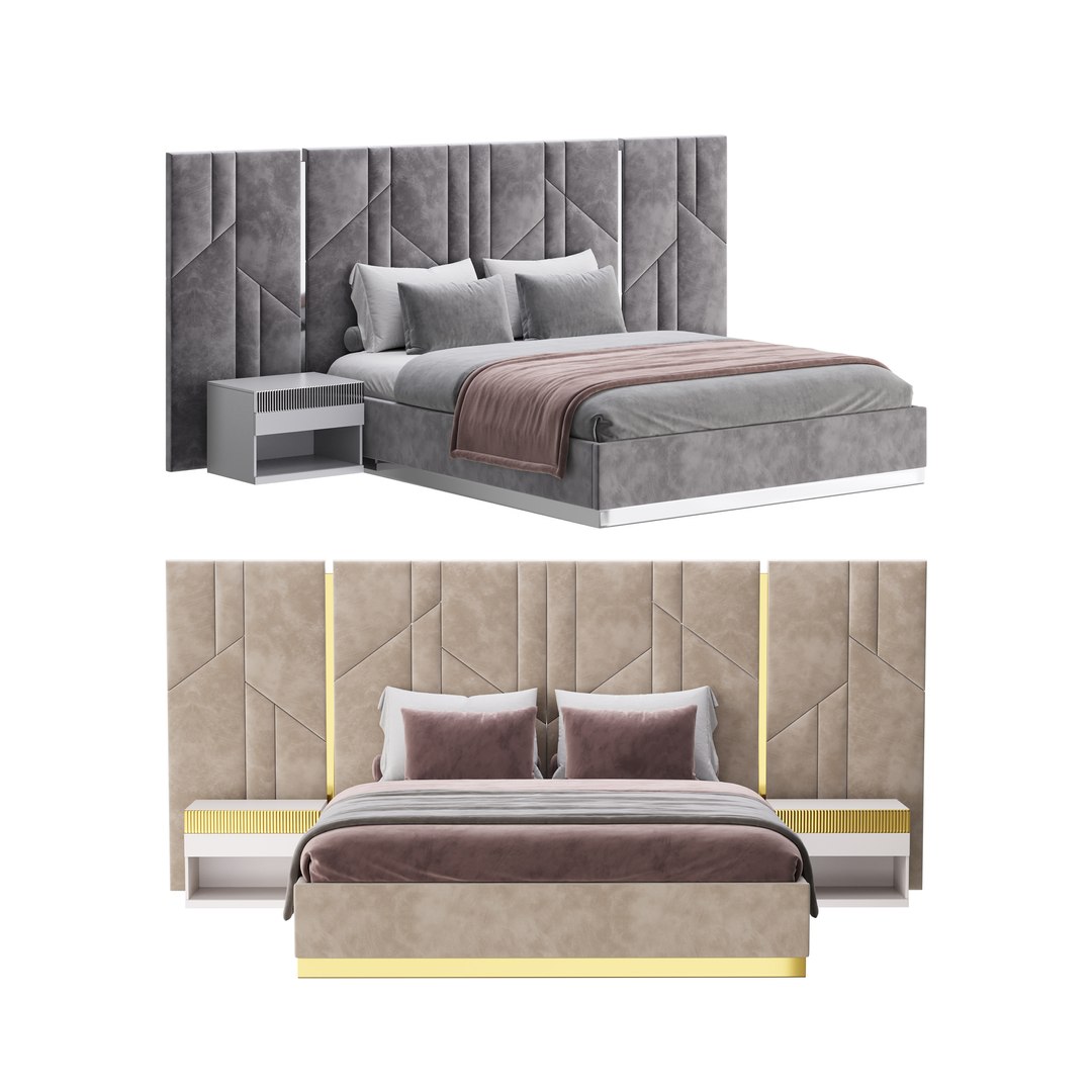 Vercelli Bed Model - TurboSquid 2209902