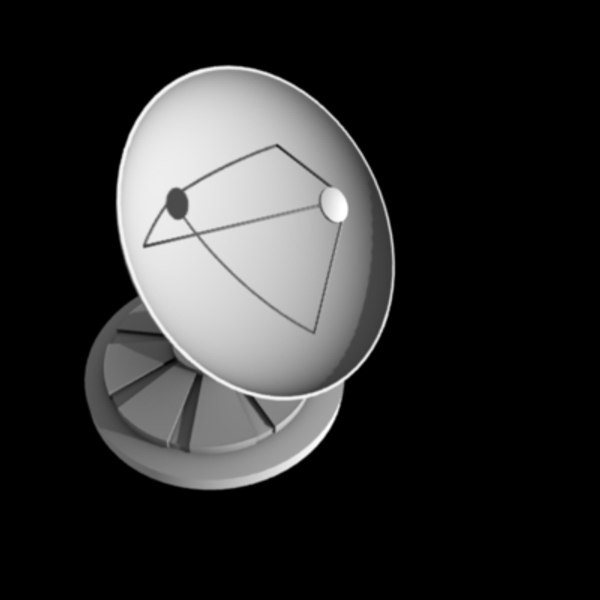 free radar dish 3d model