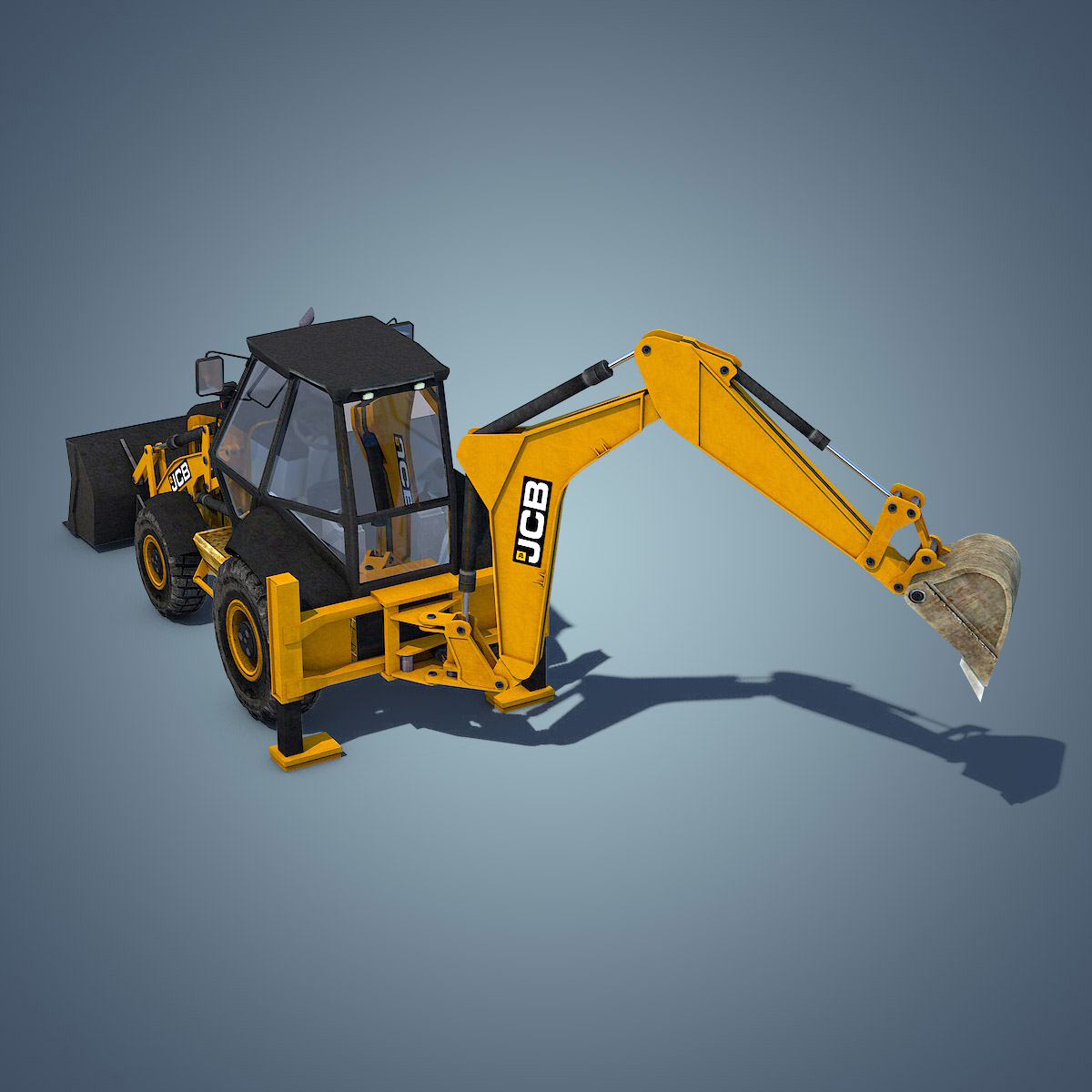 3D backhoe loader rigged model - TurboSquid 1245991