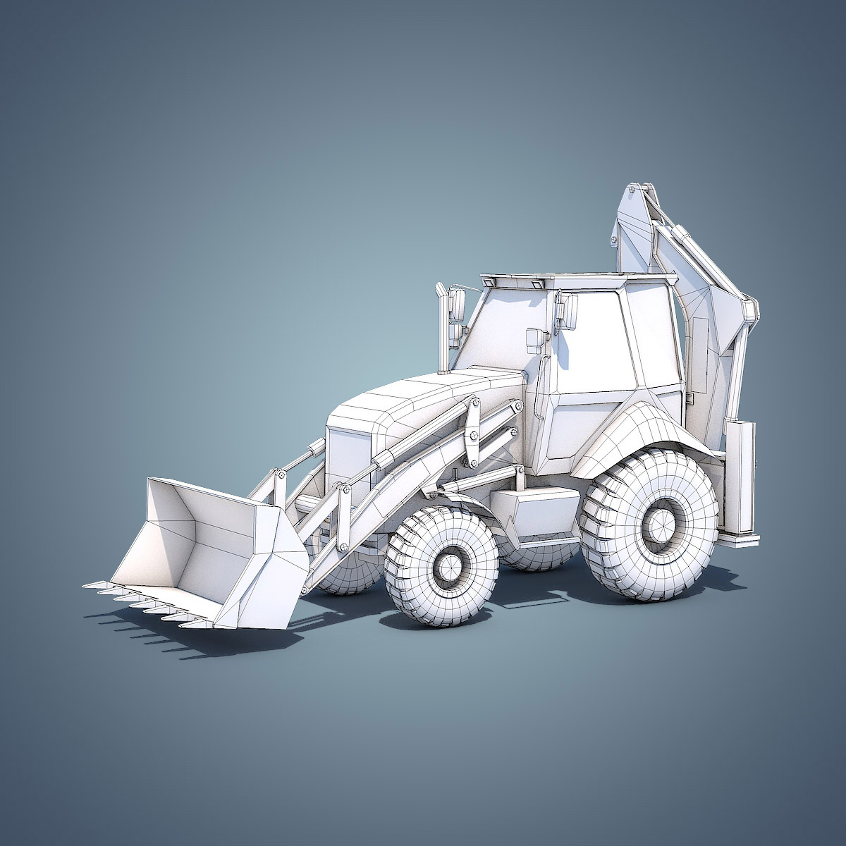 3D backhoe loader rigged model - TurboSquid 1245991