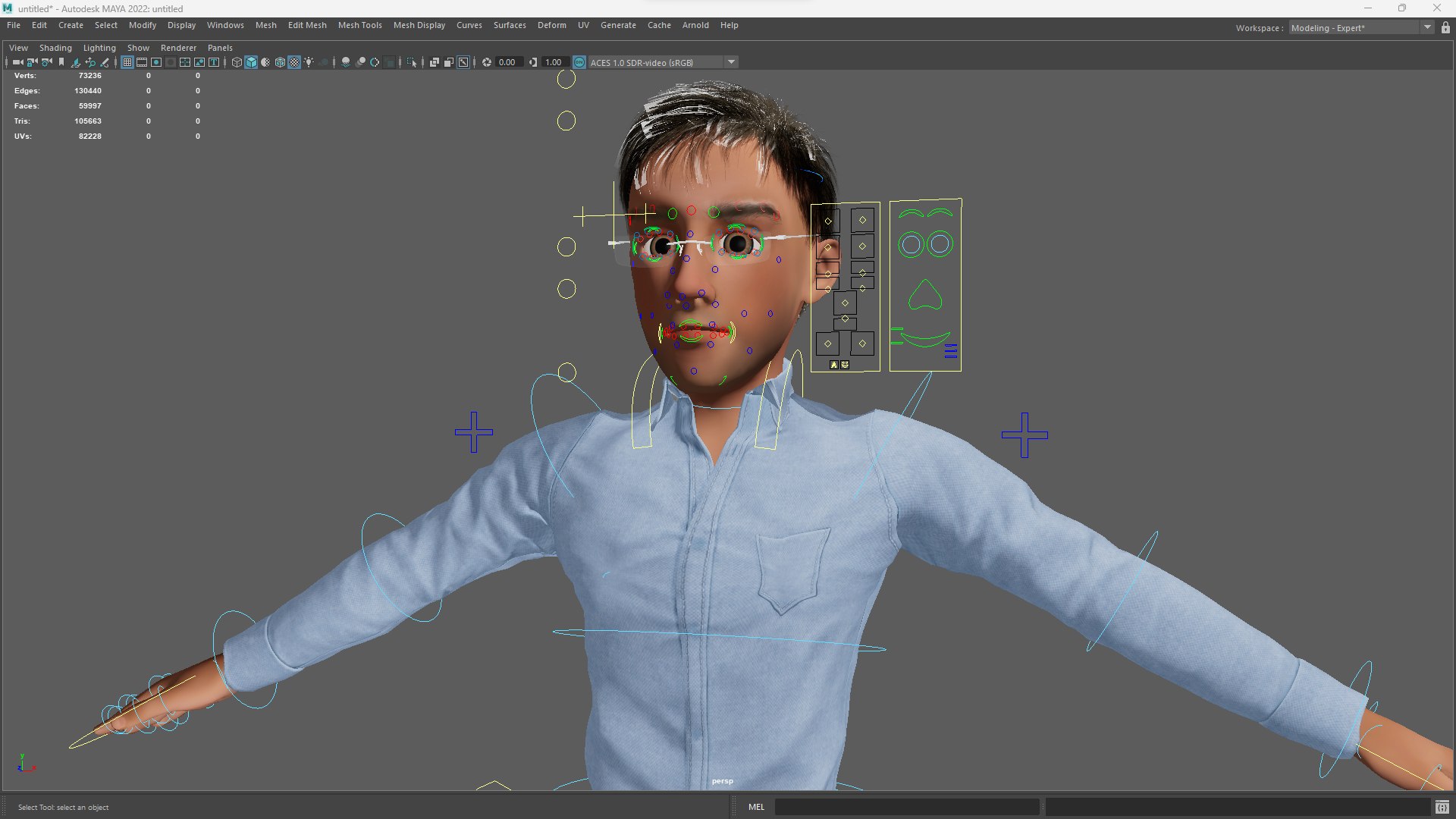 3D Intellectual Look With Glasses Stylized Professional Male Model ...