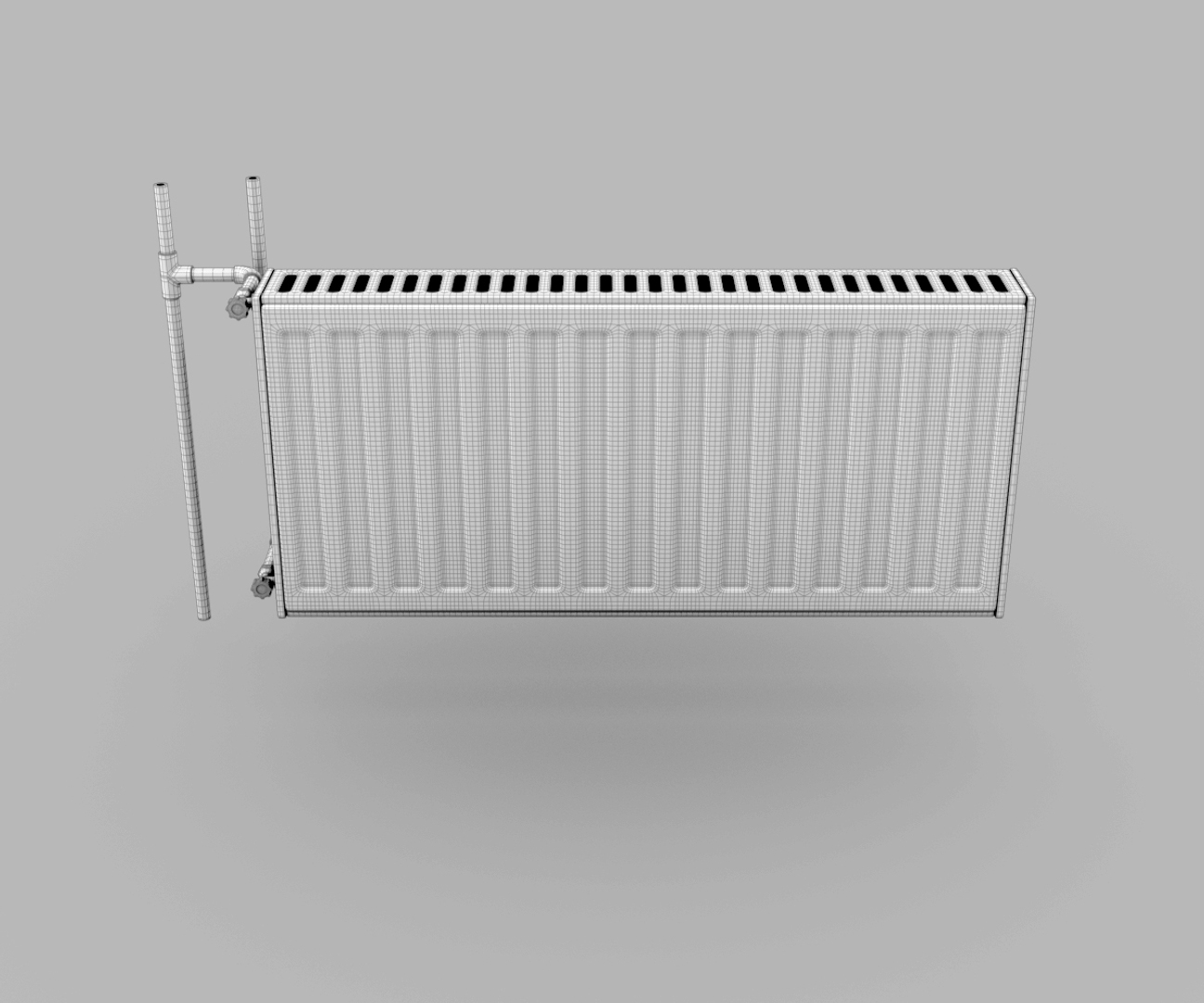 Wall-mounted heating radiator hot water 3D model - TurboSquid 1554137