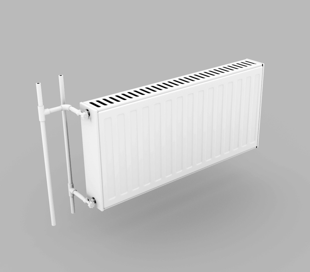 Wall-mounted heating radiator hot water 3D model - TurboSquid 1554137