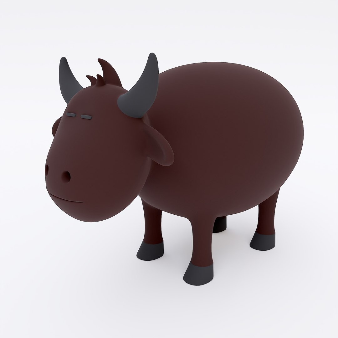 3D Buffalo toon animal 3d model - TurboSquid 1996997