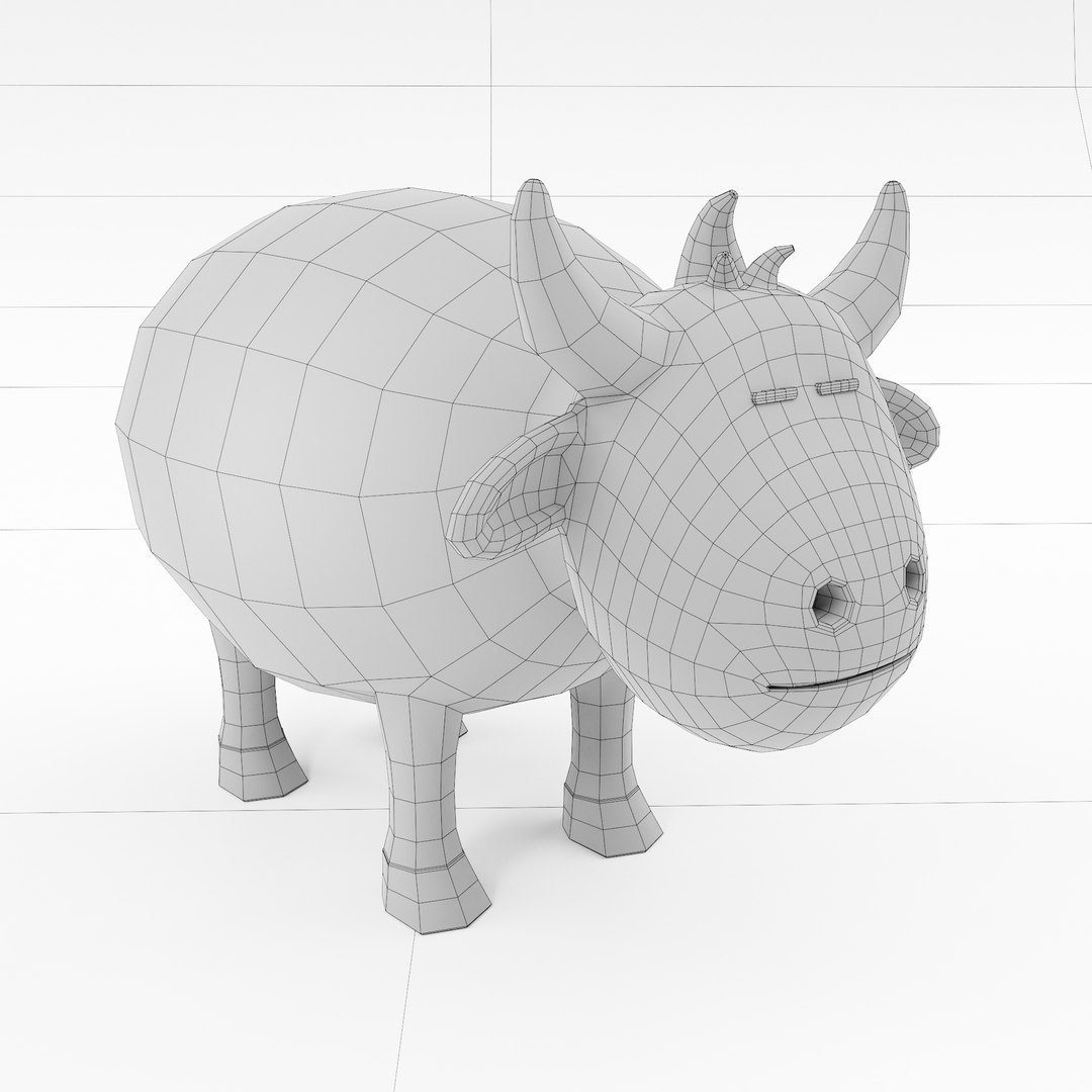 3D Buffalo Toon Animal 3d Model - TurboSquid 1996997