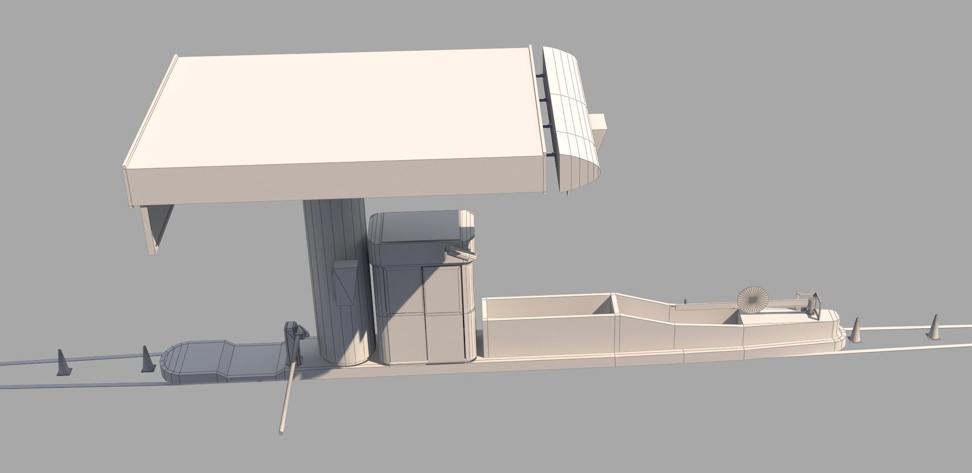 Highway Toll Gate 3D Model - TurboSquid 1276835
