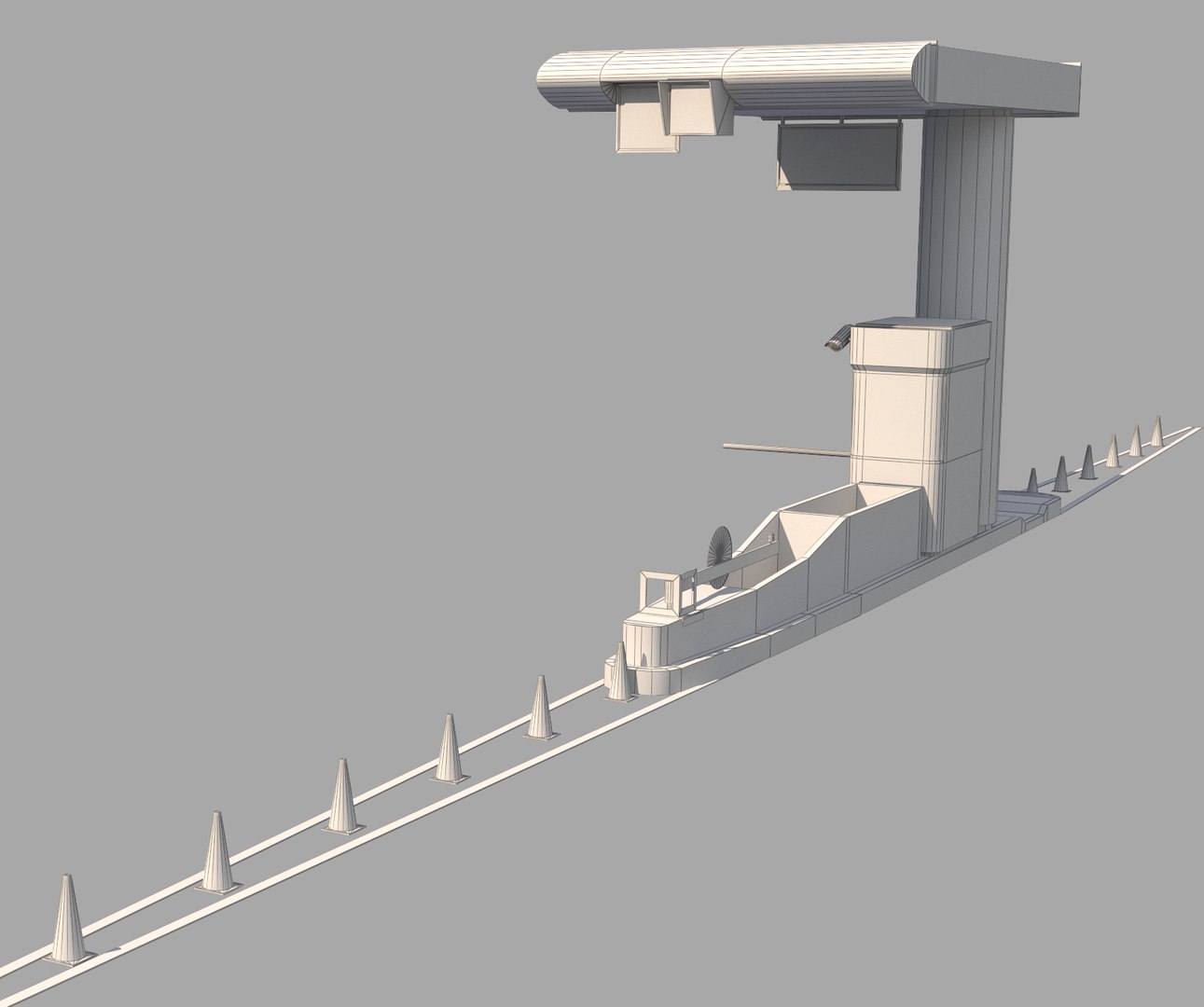Highway Toll Gate 3D Model - TurboSquid 1276835