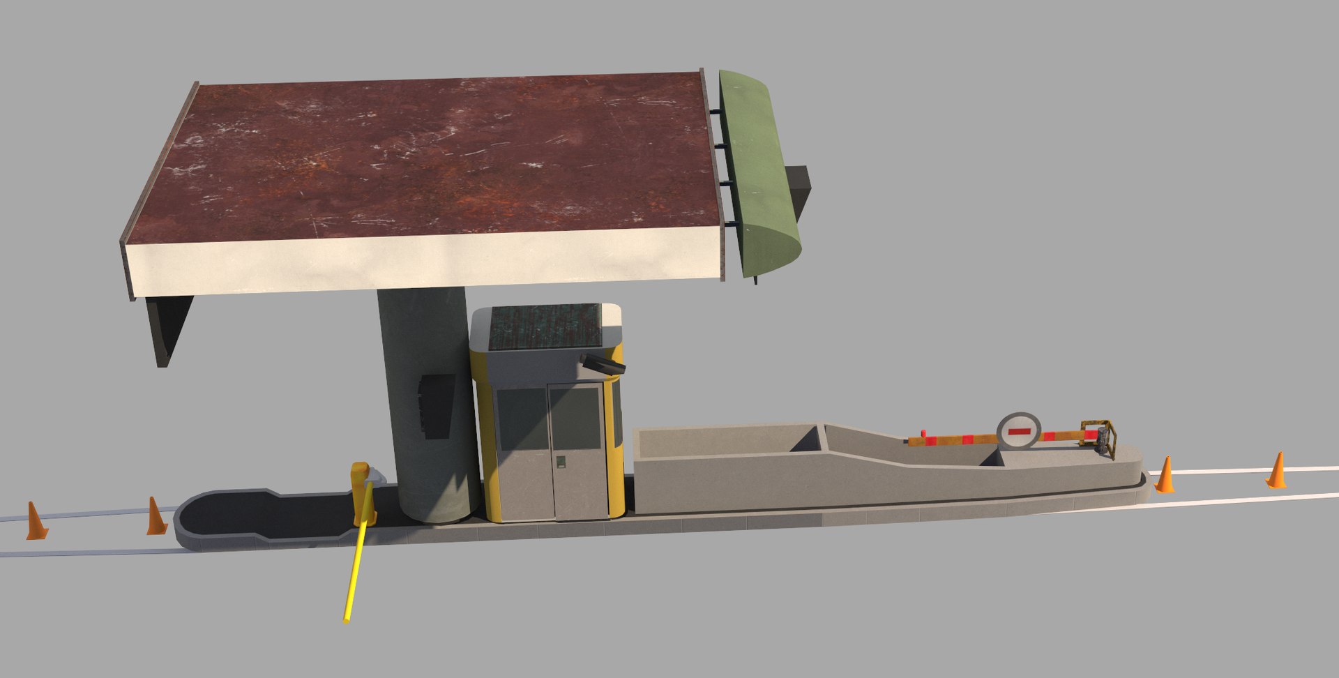 Highway Toll Gate 3D Model - TurboSquid 1276835